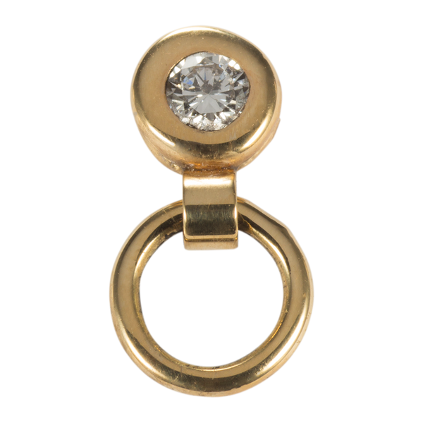 Piercing Clasp Brillant with Ring of O | Goldpiercingart.de